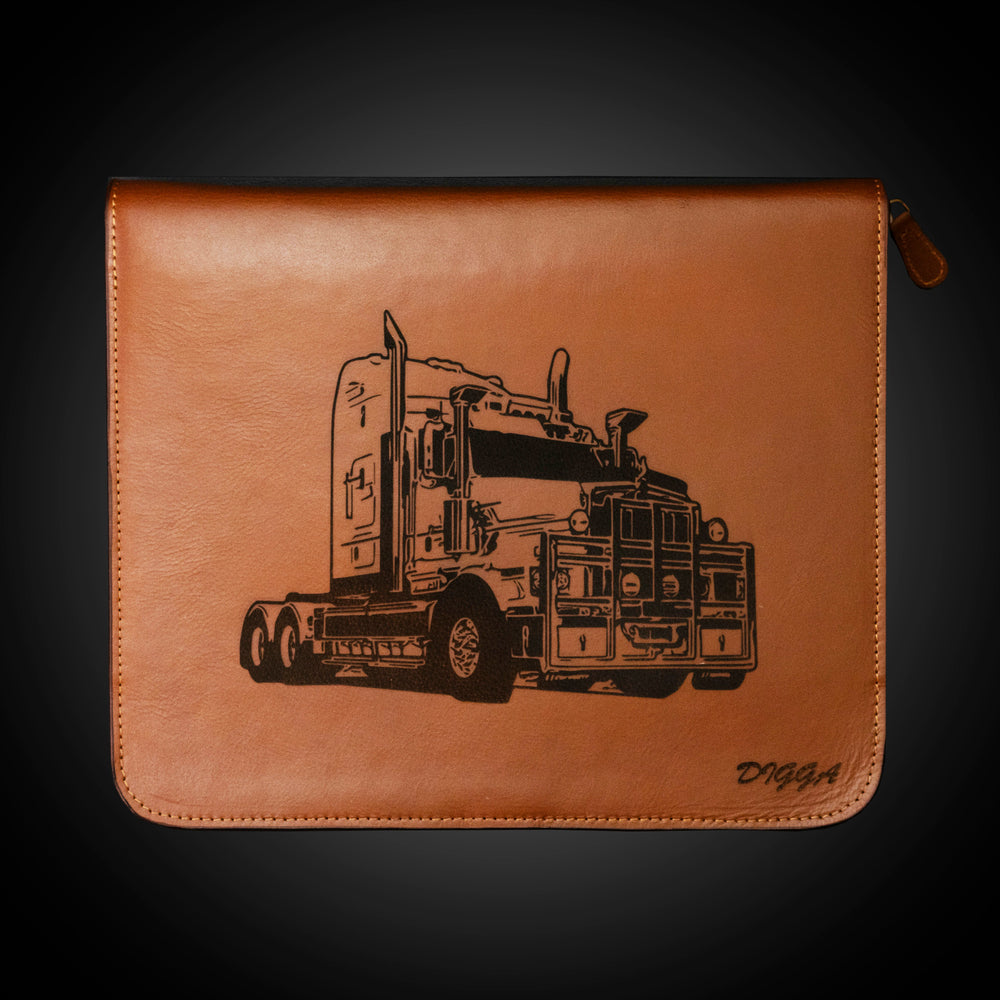 Gear for Truckies: Leather Log Book Covers, bag & More By TruckNCo